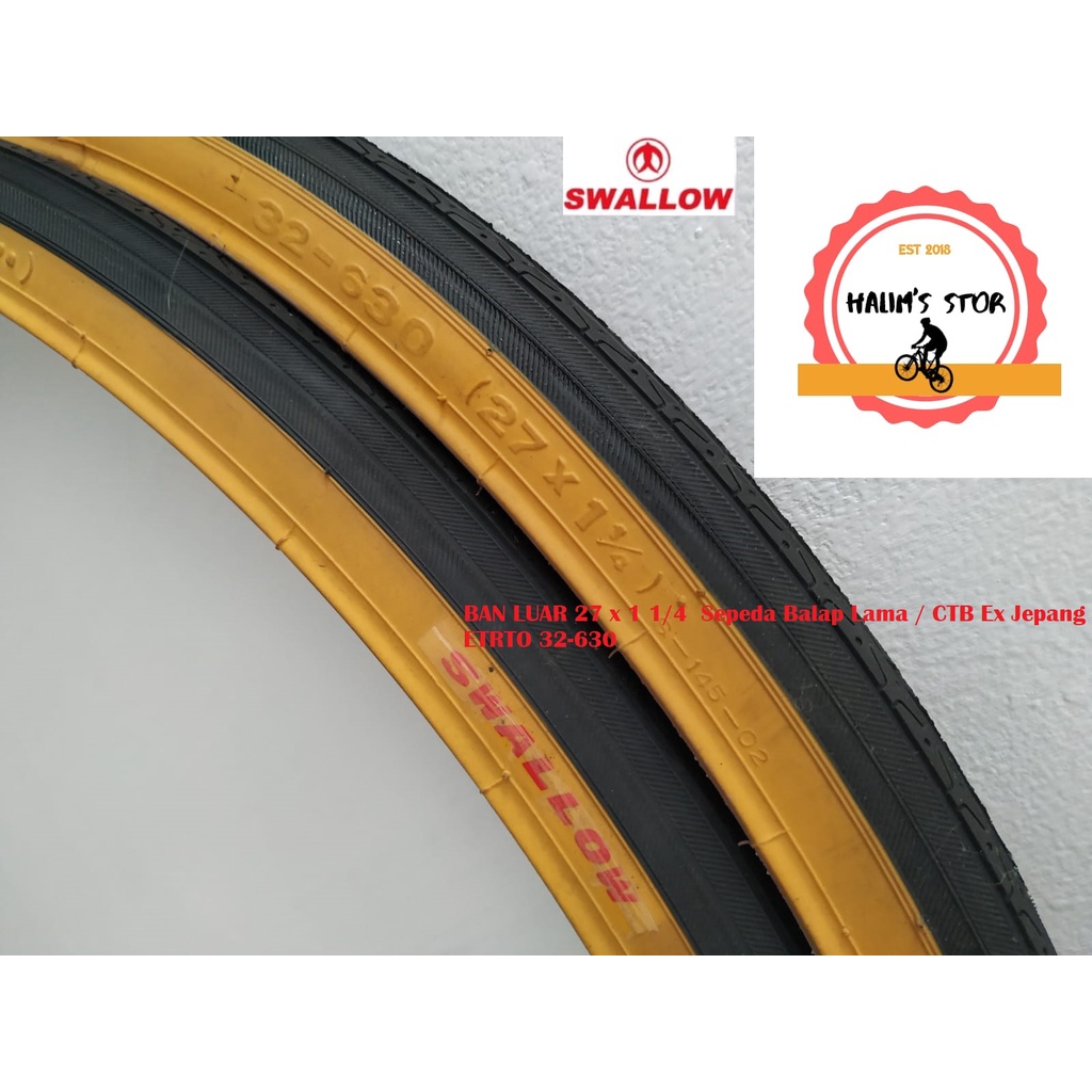 Jual Ban Luar Sepeda Swallow Deli Tire 27 x 1 1/4 Hitam Cokelat | Shopee Indonesia