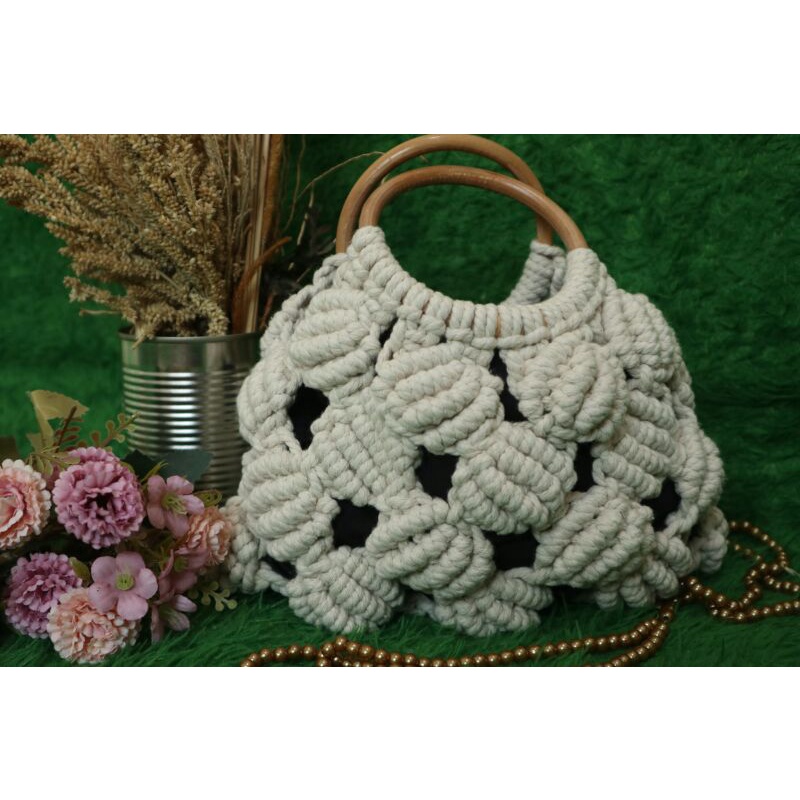 Jual (@lalunic) Tas Macrame / Macrame Bag Handmade Bubble Series ...