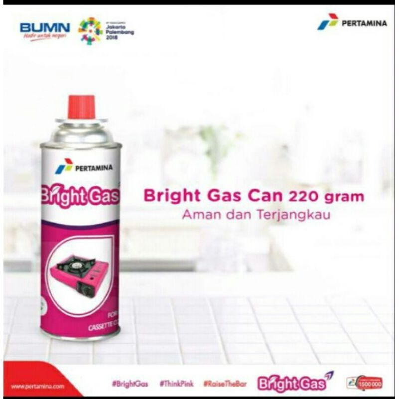 Jual Tabung Gas Kaleng Portable Bright Gas Can Pertamina | Shopee Indonesia