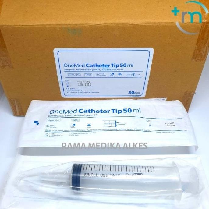 Jual Spuit 50 cc Catheter Tip Onemed | suntikan 50 cc lubang tengah ...