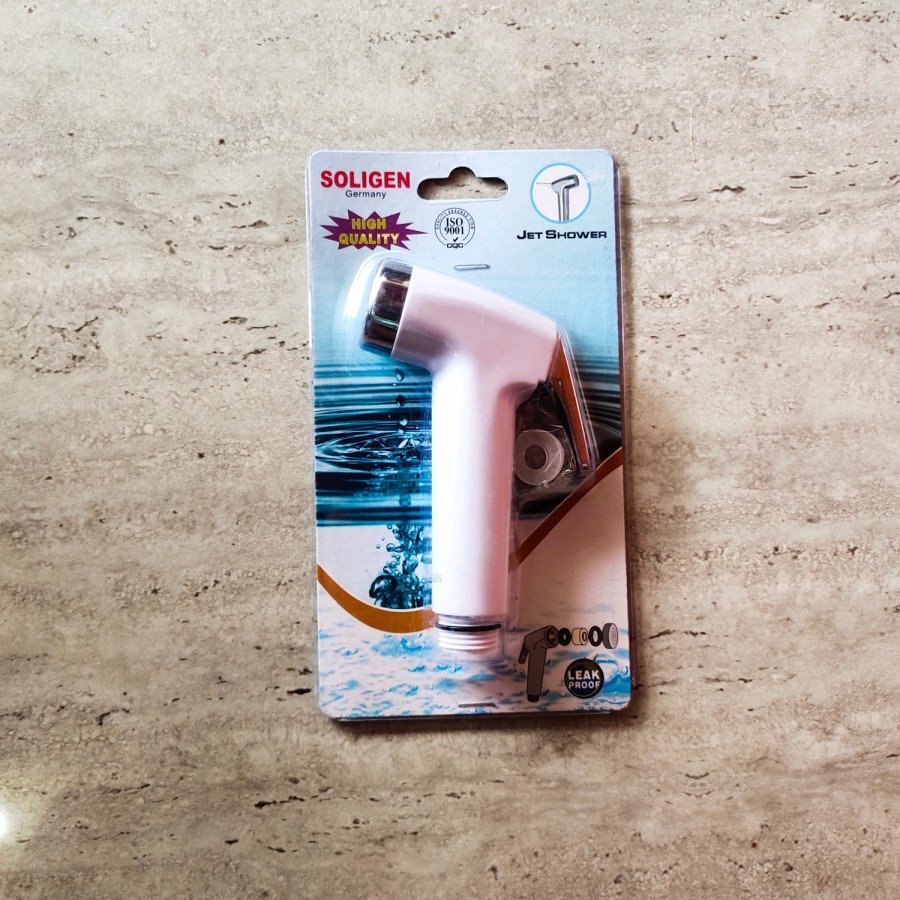 Jual Kepala Jet Shower Cebok Toilet Bidet Kloset Soligen Chrome & Putih | Shopee Indonesia