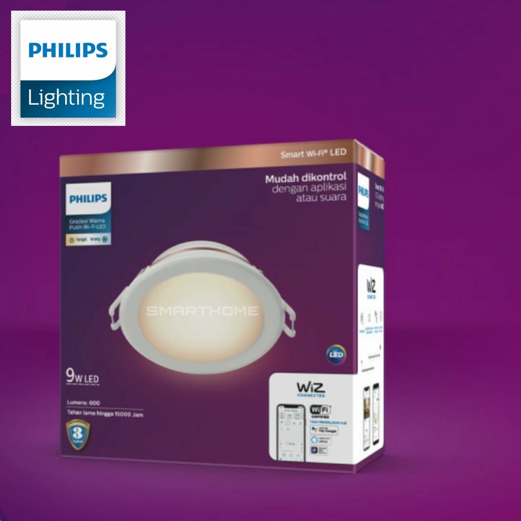 Jual Lampu Smart LED Philips Downlight Wifi Tunable White Cool - Warm White - 9 Watt | Shopee ...