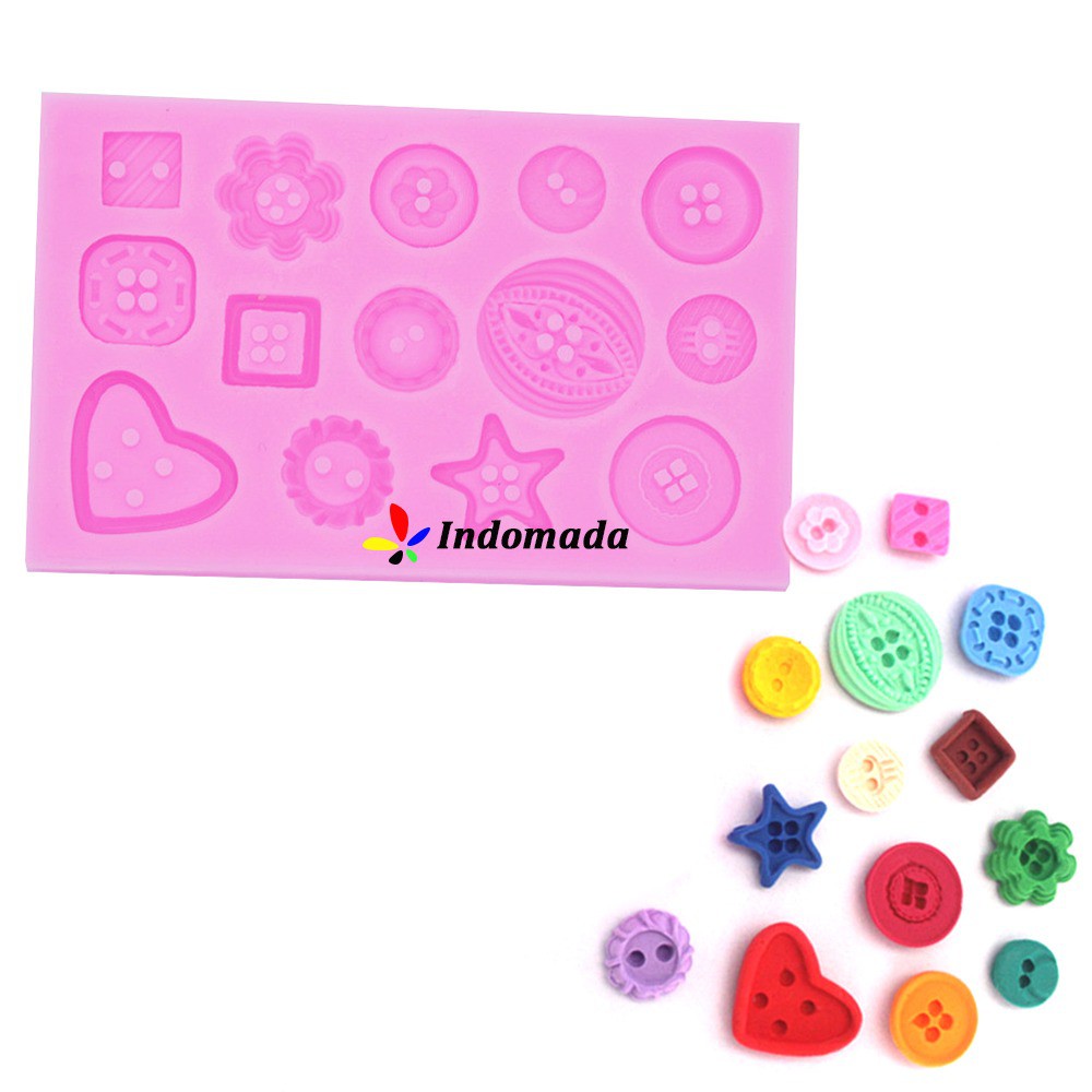 Jual Indomada Cetakan Kancing Button Silikon Dekorasi Kue Ulang Tahun ...