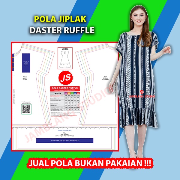 Jual Pola Jiplak Daster Ruffle [ Pola Baju Jamblang Studio ] Pola Daster Dewasa | Shopee Indonesia