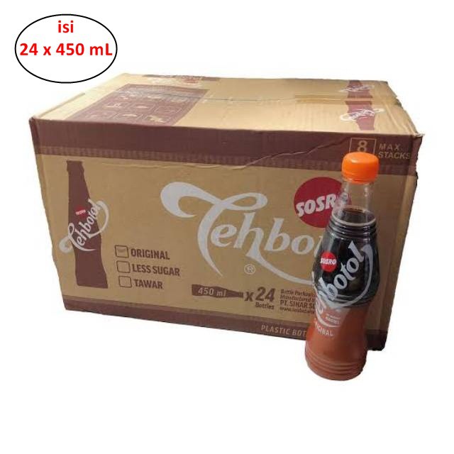 Jual Teh Botol Sosro 450 mL PET Dus (isi 24) per Karton | Shopee Indonesia