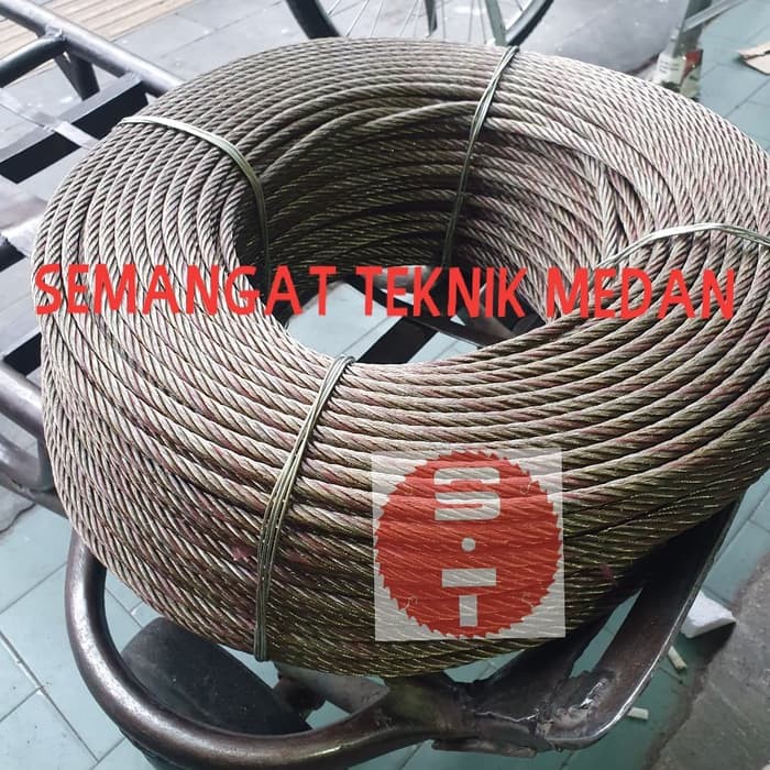 Jual 8mm KABEL SELING SLING TALI KAWAT LAPIS BAJA STEEL WIRE ROPE 8 mm ECER | Shopee Indonesia