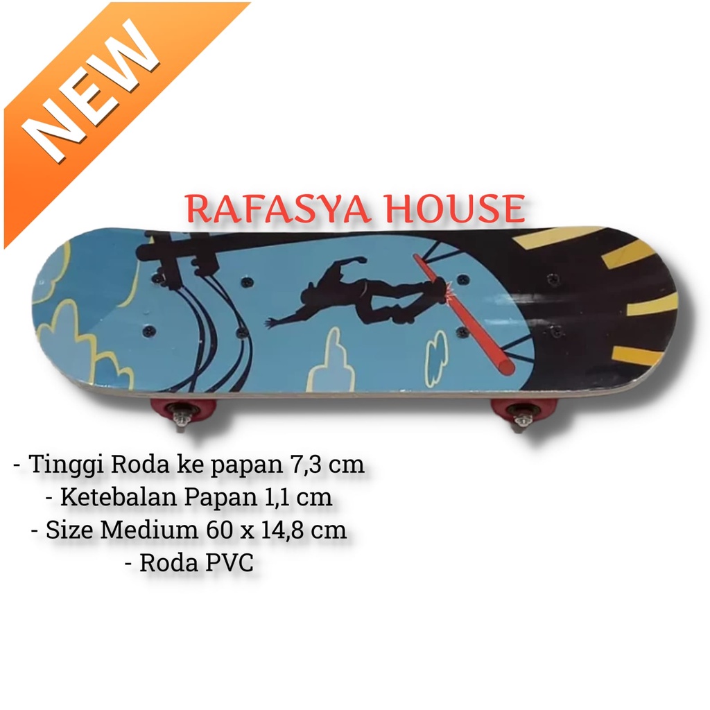 Jual Mainan Skateboard Full Set Medium Kids Kayu Canada Papan Roda PVC ...