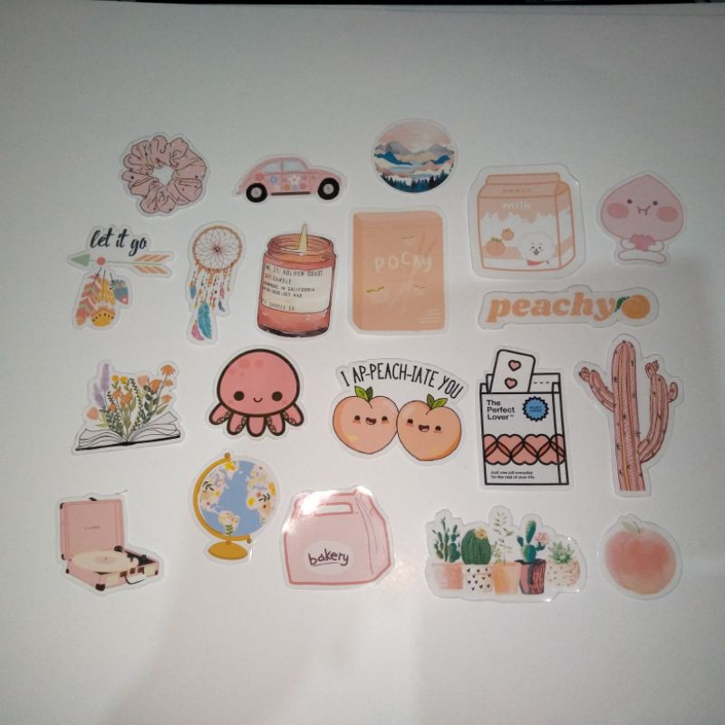 Jual stiker tumblr peach version / skiter tumblr aesthetic /stiker ...
