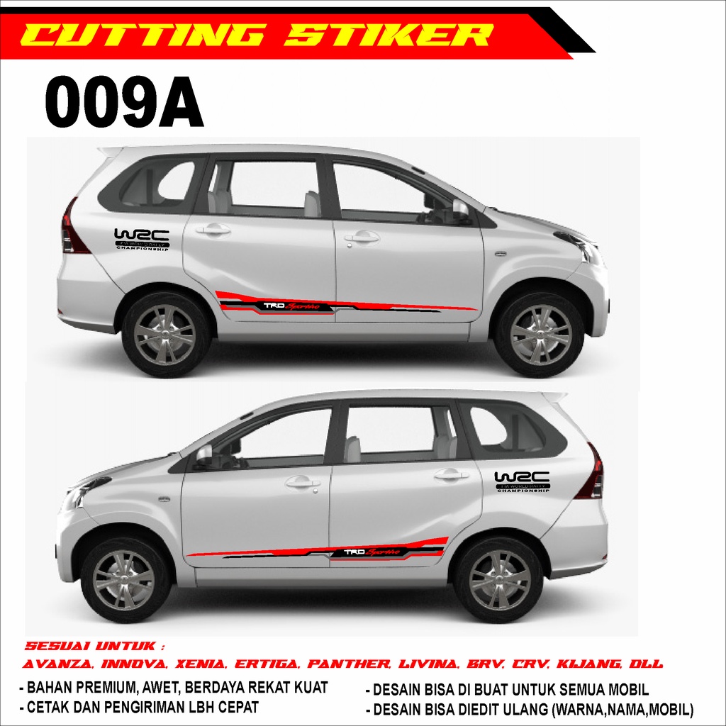 Jual Cutting Sticker Mobil AVANZA dll Striping List Minimalis Design ...