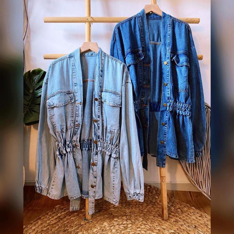 Jual OUTER JEANS ASIMETRIS | Shopee Indonesia