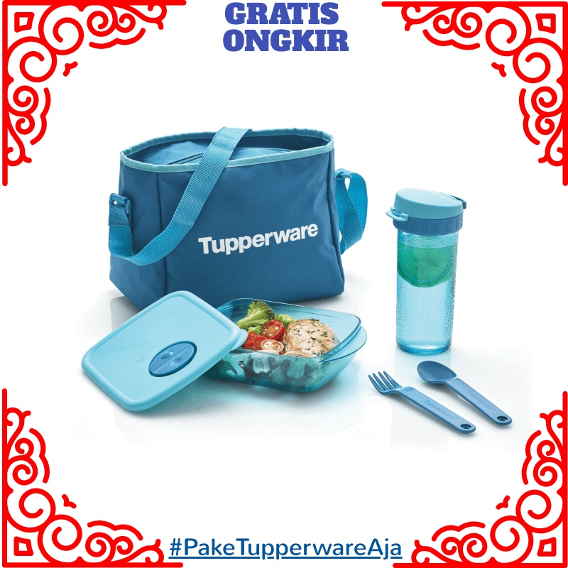 Jual Tempat Makan Tupperware / Tas Makan Tupperware Set CLASSY GLAM ...