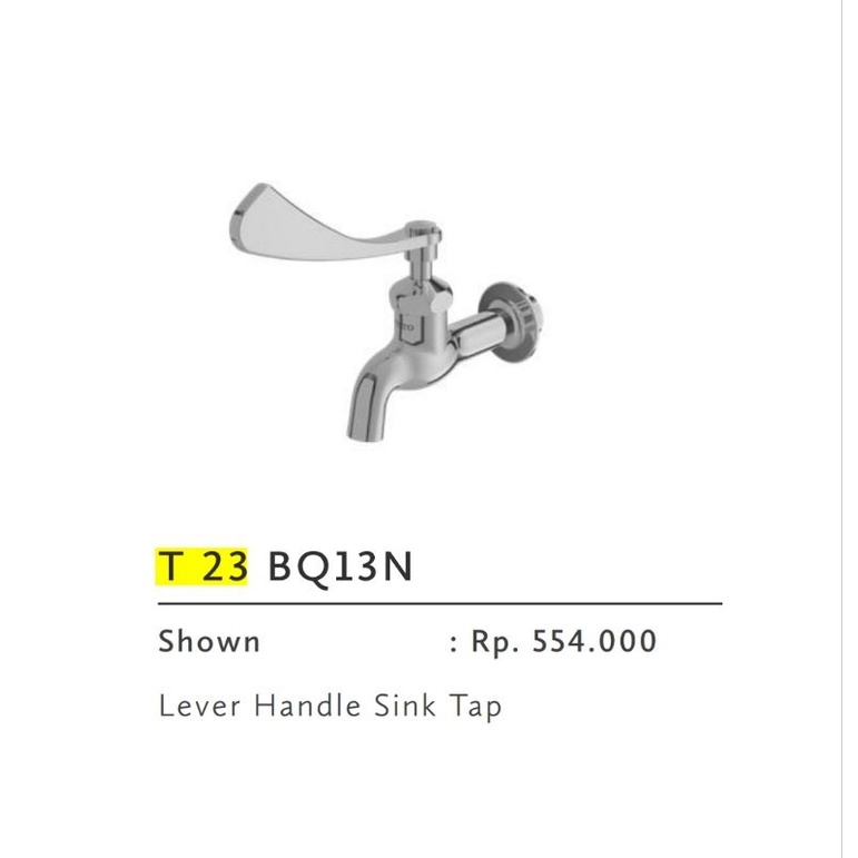 Jual Kran Air TOTO T23BQ13N / Toto T23BQ13N /Kran Tembok Handle Panjang ...