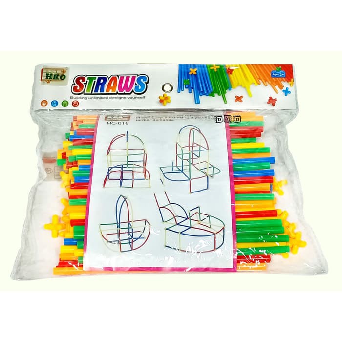 Jual Mainan Edukasi Anak - Magic Straws Building Block Lego Sedotan ...