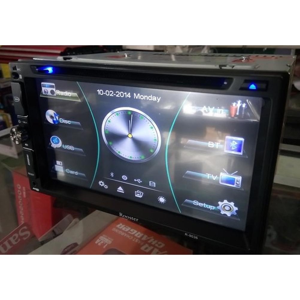 Jual Jual Head Unit dvd Tv Mobil Tape Double Din 6.95INCH rooster R2460 ...