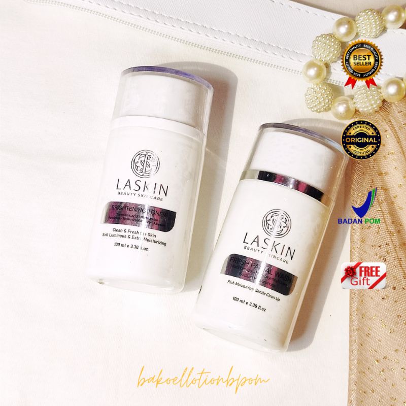 Jual Laskin Brigtening seris Tooner dan Facial wash *free gift | Shopee ...