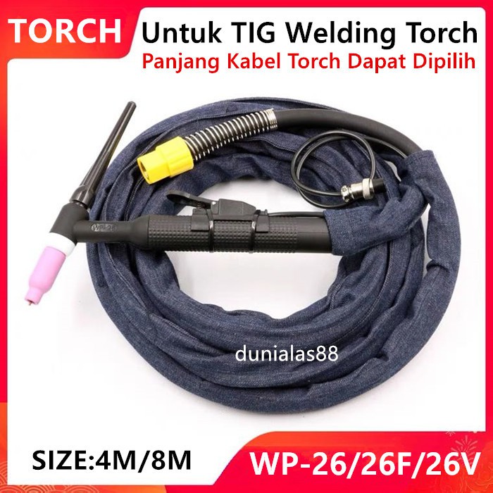 Jual 1SET Torch WP26 TIG Argon Welding Torch Mesin Las WP-26 WP-26V WP ...