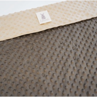 Jual Carrol Double sided minky blanket cream - dark brown | selimut ...