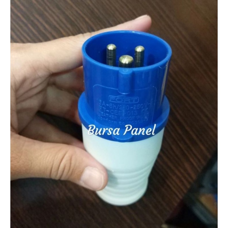 Jual steker cowo male Genset cee 013 industrial plug 3 pin 16A | Shopee ...