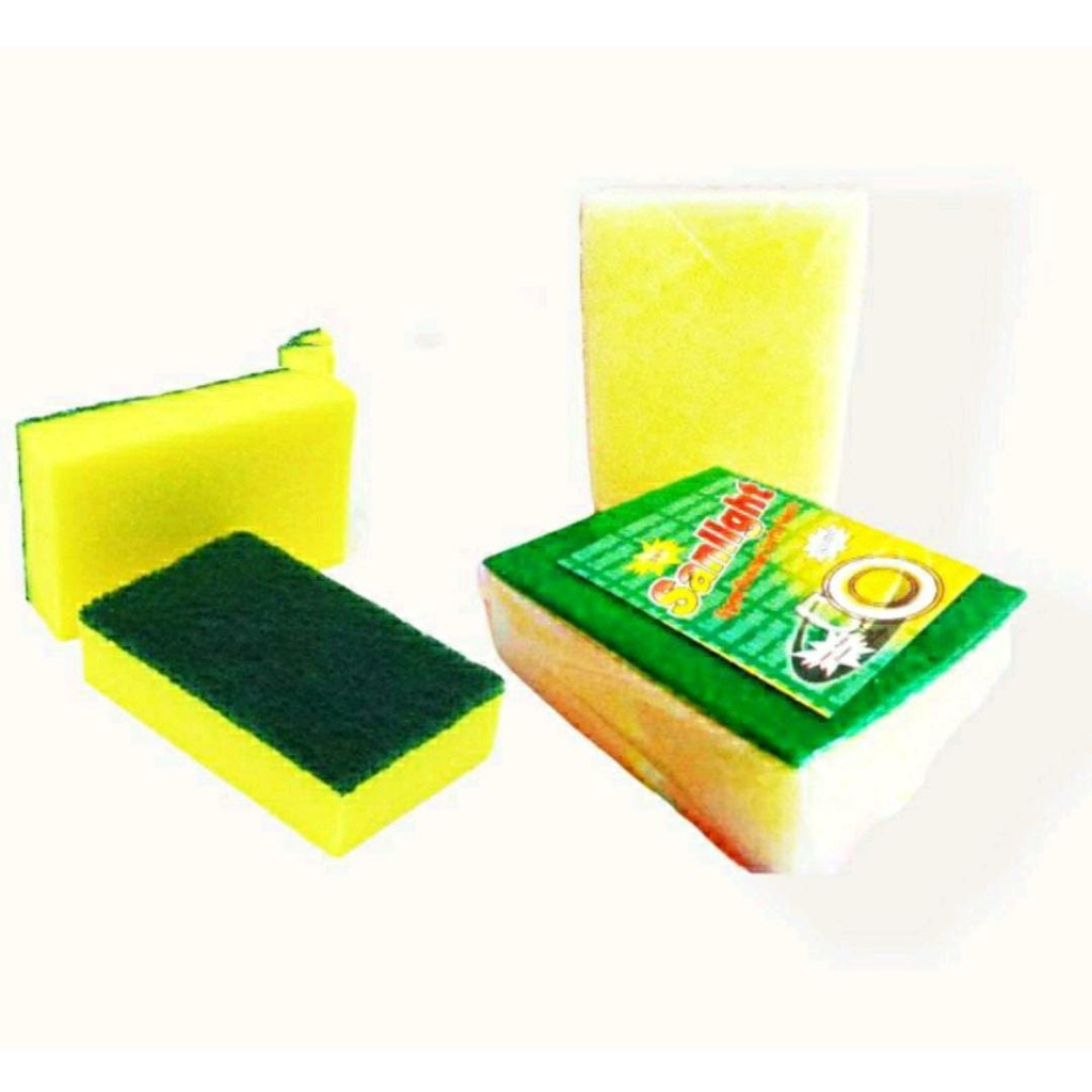 Jual Spons Cuci Piring busa kuning hijau | Shopee Indonesia