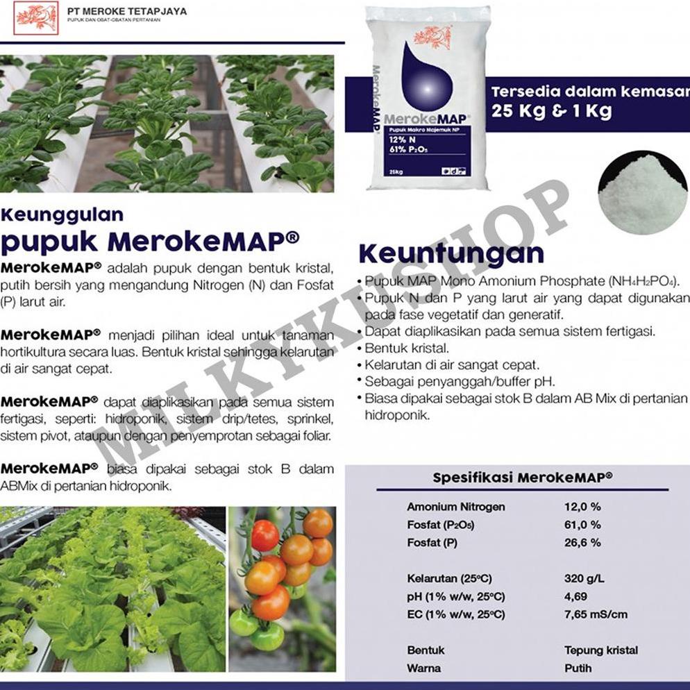 Jual Pupuk Meroke Map 1 Kg Kemasan Pabrik Hidroponik Mono Amonium ...