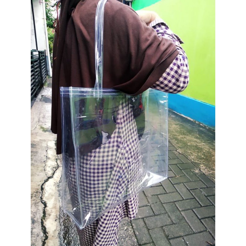 Jual Totebag Souvenir Mika Transparan ( Kualitas Bahan Tebal Premium ...