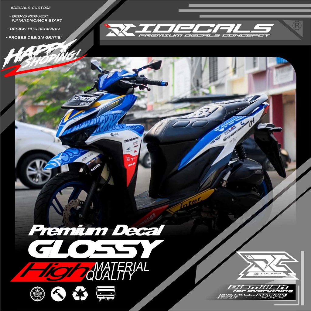 Jual 00213 sticker decals fullbody custom honda vario fi new tema ...
