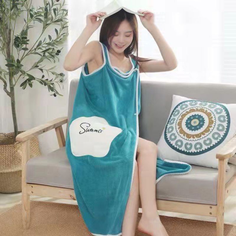 Jual Baju handuk mandi dewasa Kimono 110x130 Kantong Bintang | Shopee ...