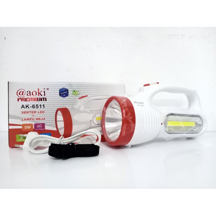 Jual Senter LED Aoki AK6511 / Lampu Darurat / Emergency | Shopee Indonesia