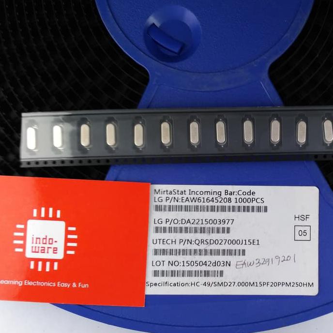 Jual Smd 27Mhz Crystal Oscillator 27.000Mhz Clock Xtal Kristal 27 Mhz ...
