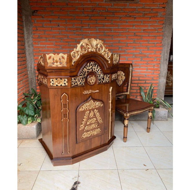 Jual Mimbar masjid/mimbar jati/mimbar podium dan kursi | Shopee Indonesia