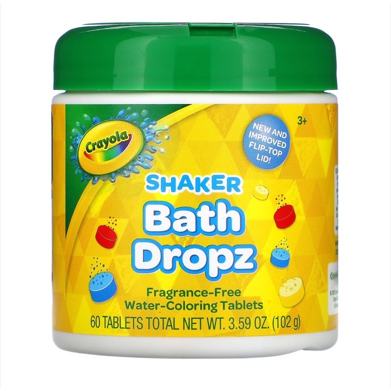 Jual Crayola Shaker Bath Dropz, 3+, Fragrance-Free, 60 Tablets, 3.59 oz ...