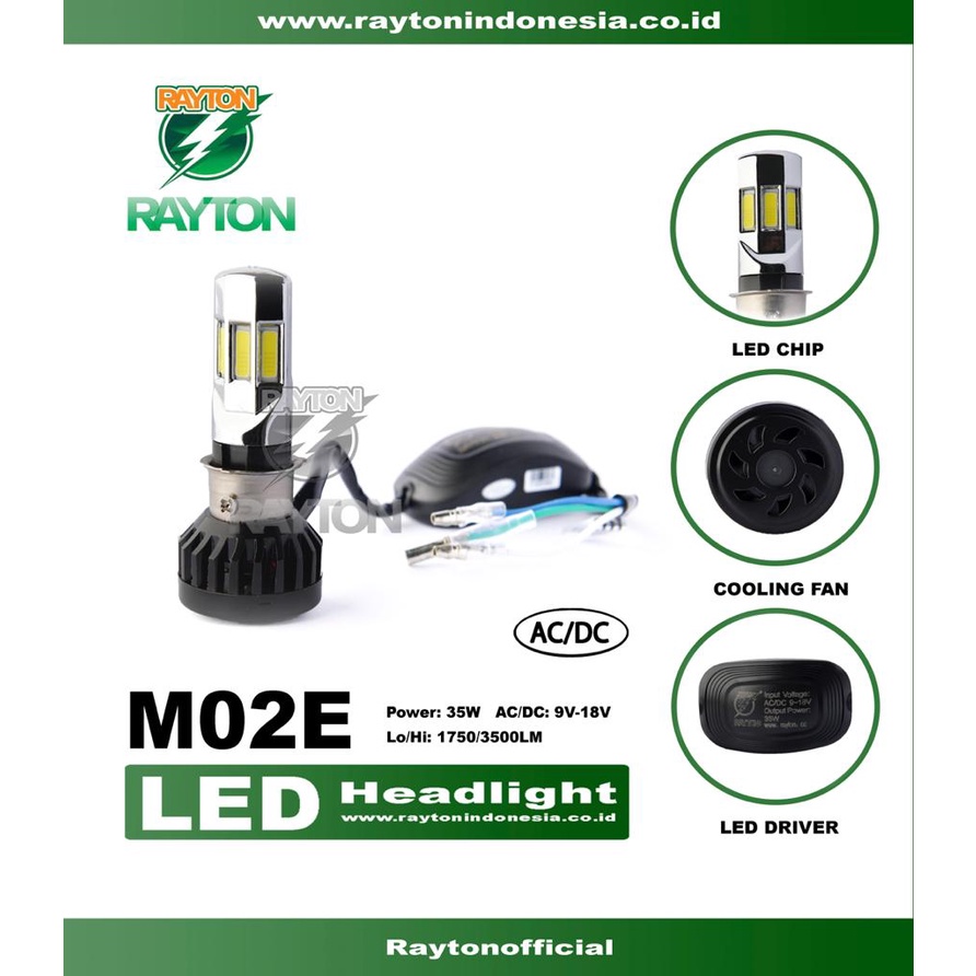 Jual LAMPU DEPAN RTD RAYTON M02E LED 6 SISI ORIGINAL | Shopee Indonesia