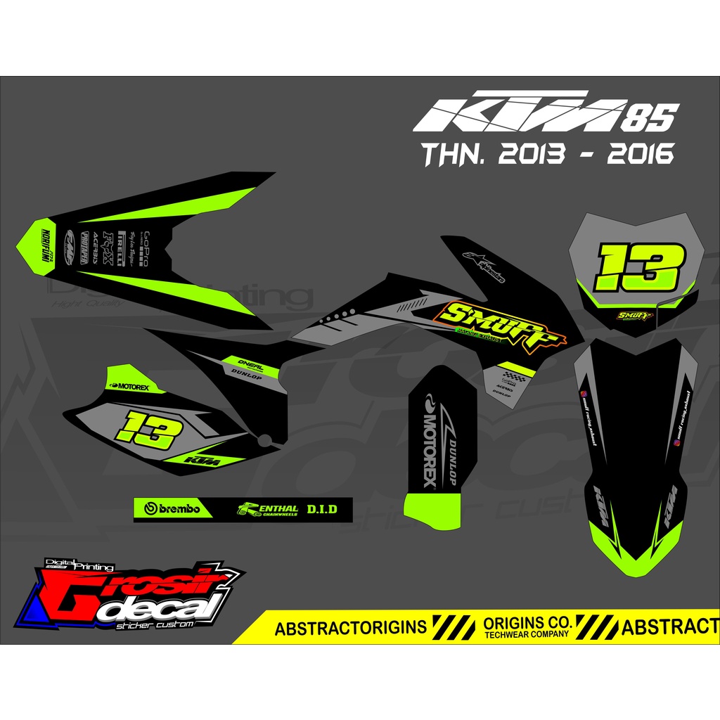 Jual DECAL STICKER KTM 85 2013-2016 STIKER KTM 85 2013 - 2016 FULLBODY ...