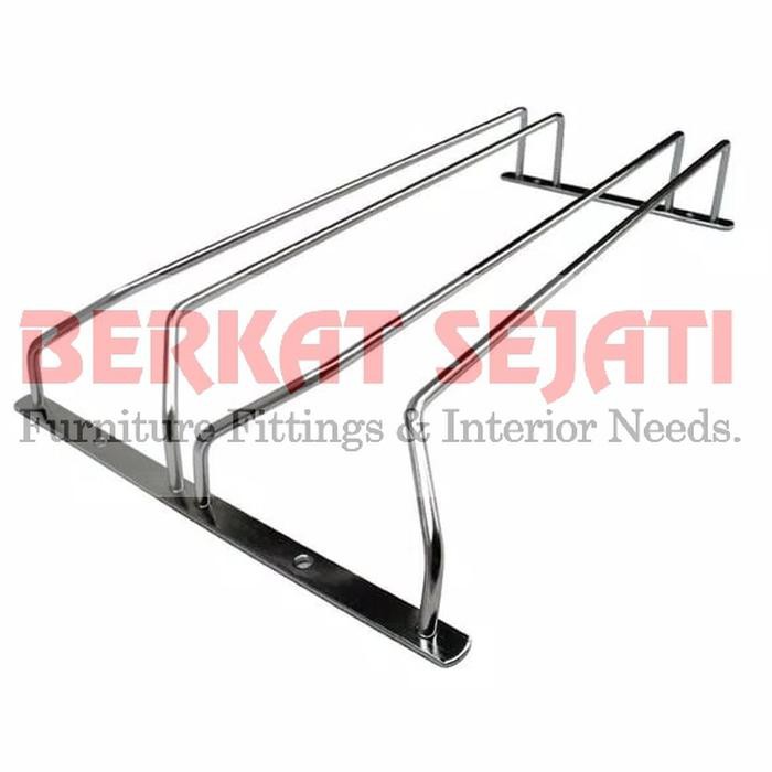Jual Rak Gelas Wine Gantung Minibar Stainless (2 Jalur) Wine Glass Holder | Shopee Indonesia
