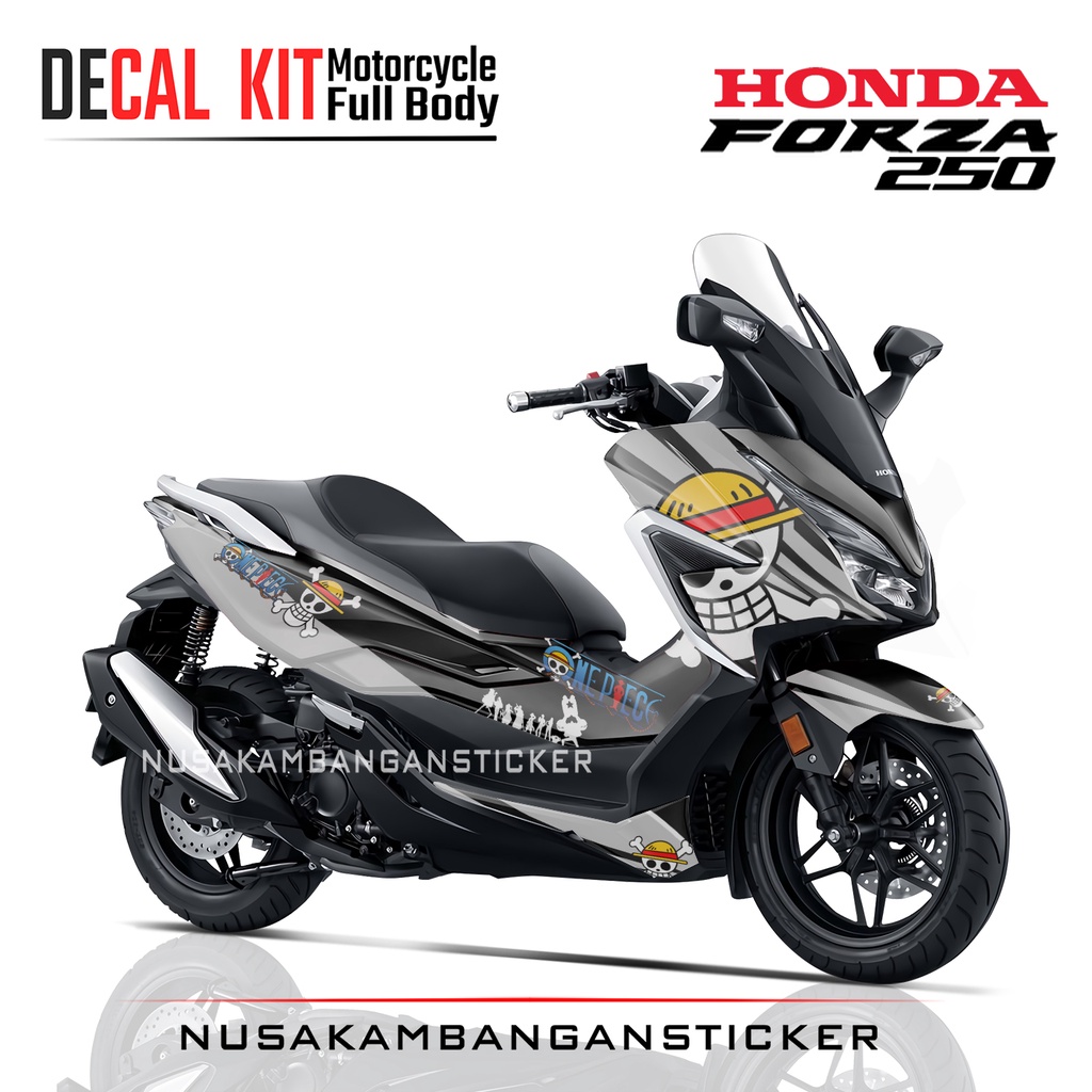 Jual Stiker Forza 250 One Piece Abu Abu Kombinasi Hitam | Shopee Indonesia