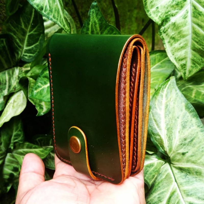 Jual Dompet kulit asli handmade model trifold mix warna | Shopee Indonesia