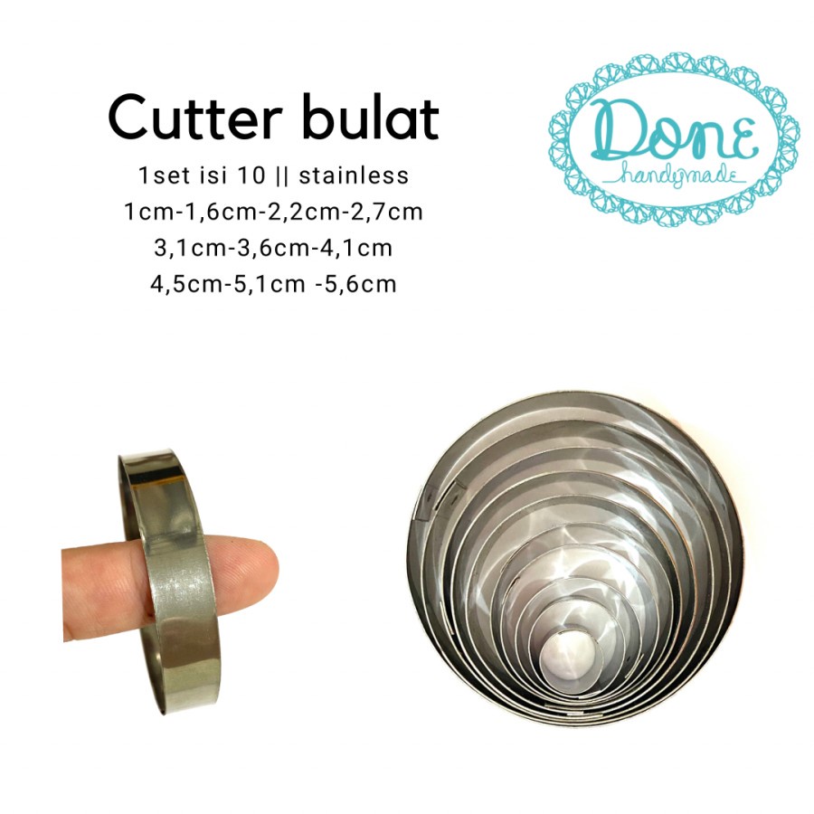 Jual cetakan bulat cutter bulat alat pastry alat clay cetakan clay ...