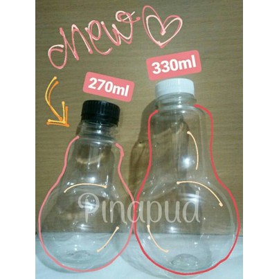 Jual MOIAA BOTOL BOHLAM 270ml / BOTOL PLASTIK / BOTOL PUDING/ BOTOL PET | Shopee Indonesia