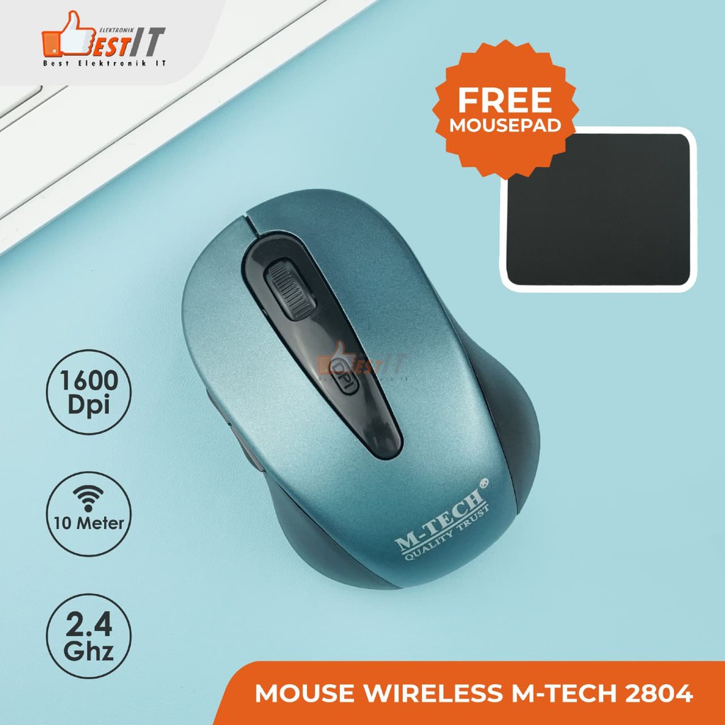 Jual Mouse Wireless M-tech 2804 GRATIS Mousepad Surface GRATIS BATERAI ...