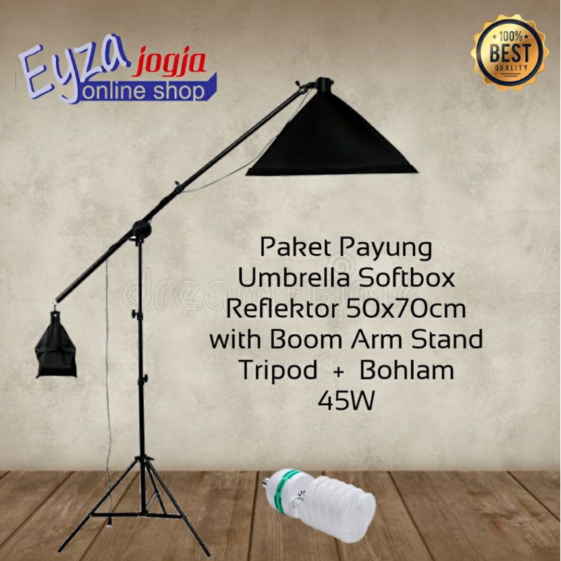 Jual BEST SELLER Paket Lighting Studio Softbox Reflektor Studio 50x70cm ...