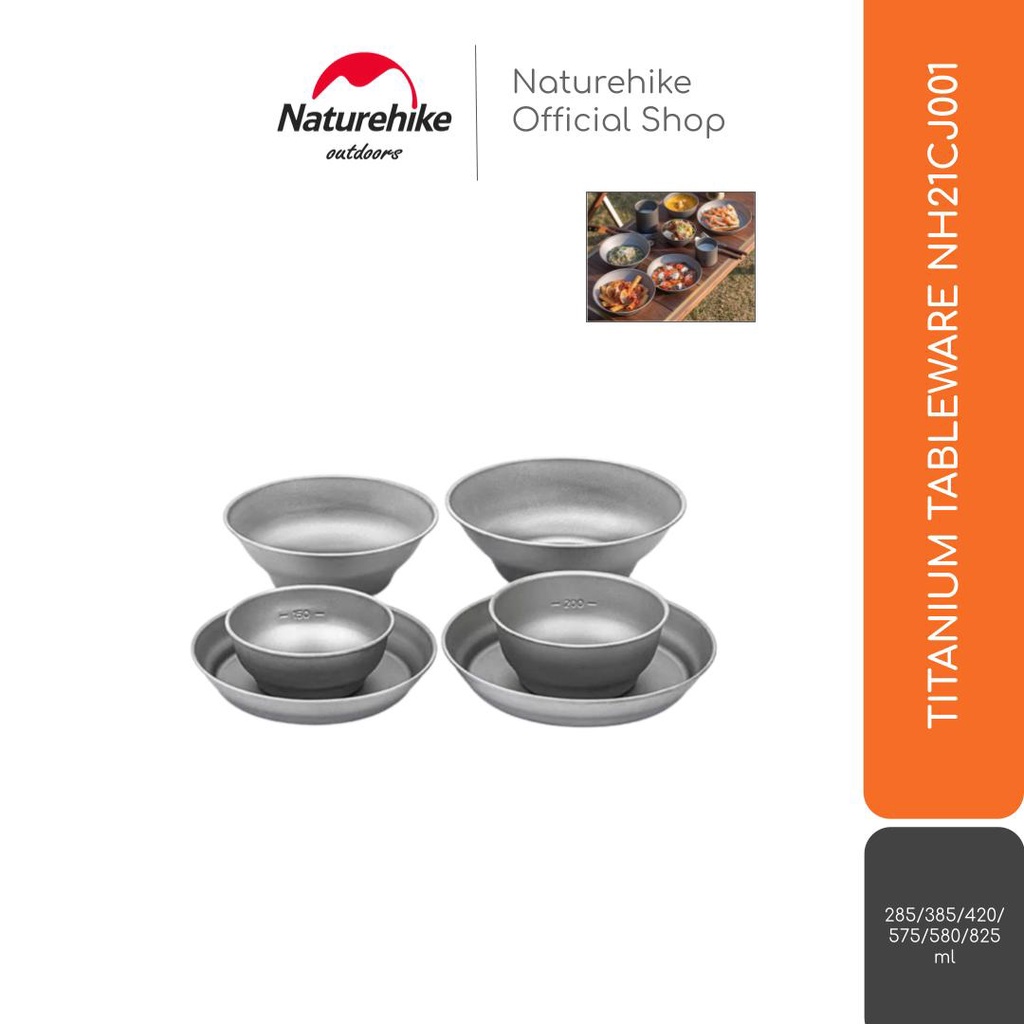 Jual Naturehike Titanium Tableware Nh21Cj001 Mangkuk Piring Camping ...