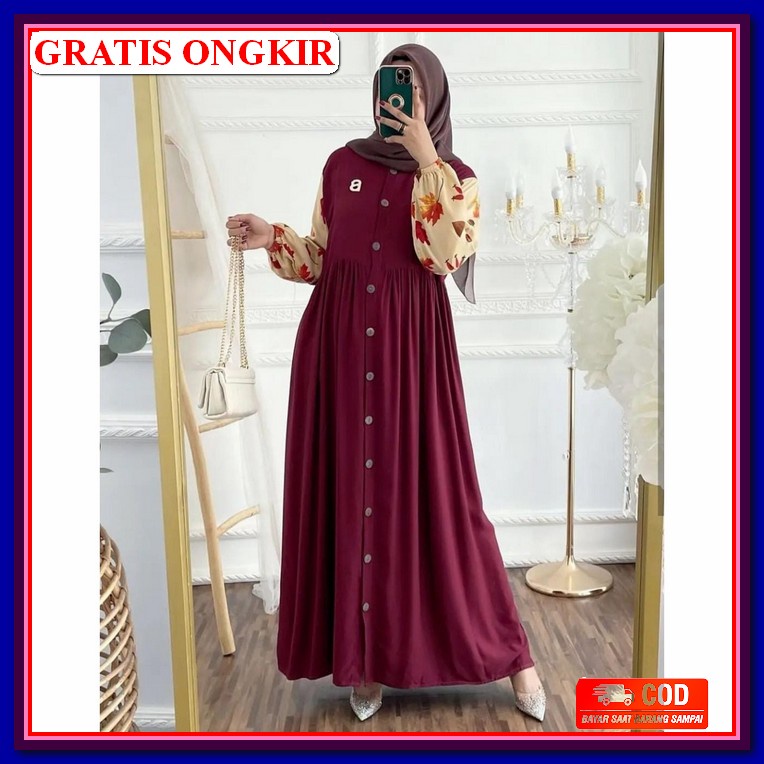 Jual [Cod] Hashiva Gamis Dewasa Busui Nilam Dress Maxy Gamis Jumbo ...