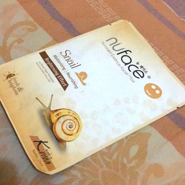 Jual Nuface sheet mask - extract snail - brightening Effect | Shopee ...