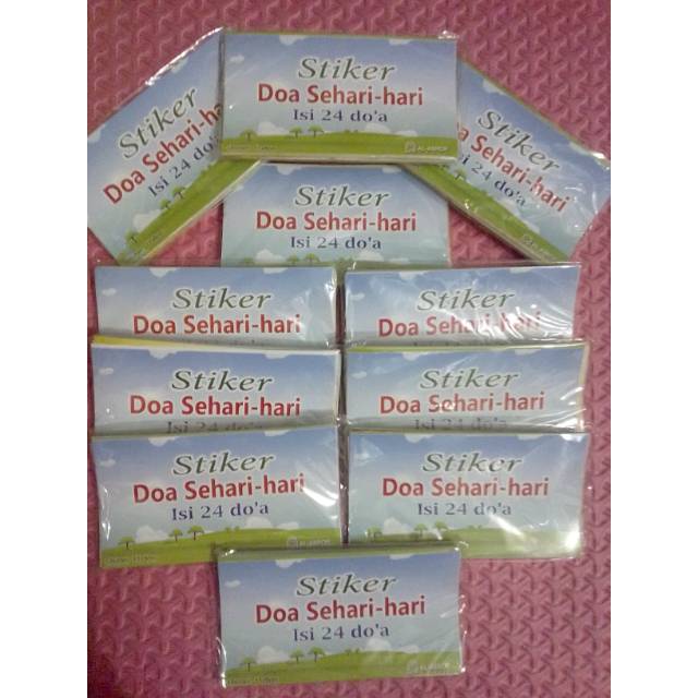 Jual Sticker belajar doa sehari-hari 24 doa/sticker tempel doa harian ...