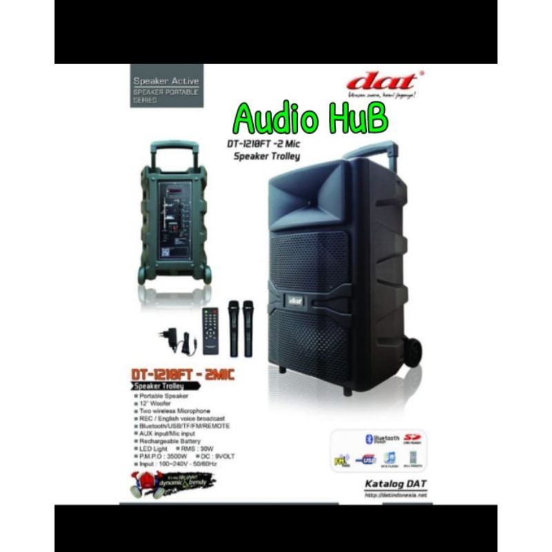 Jual SPEAKER PORTABLE DAT DT 1210FT 12 INCH DAT DT 1210 FT 12 INCH ...