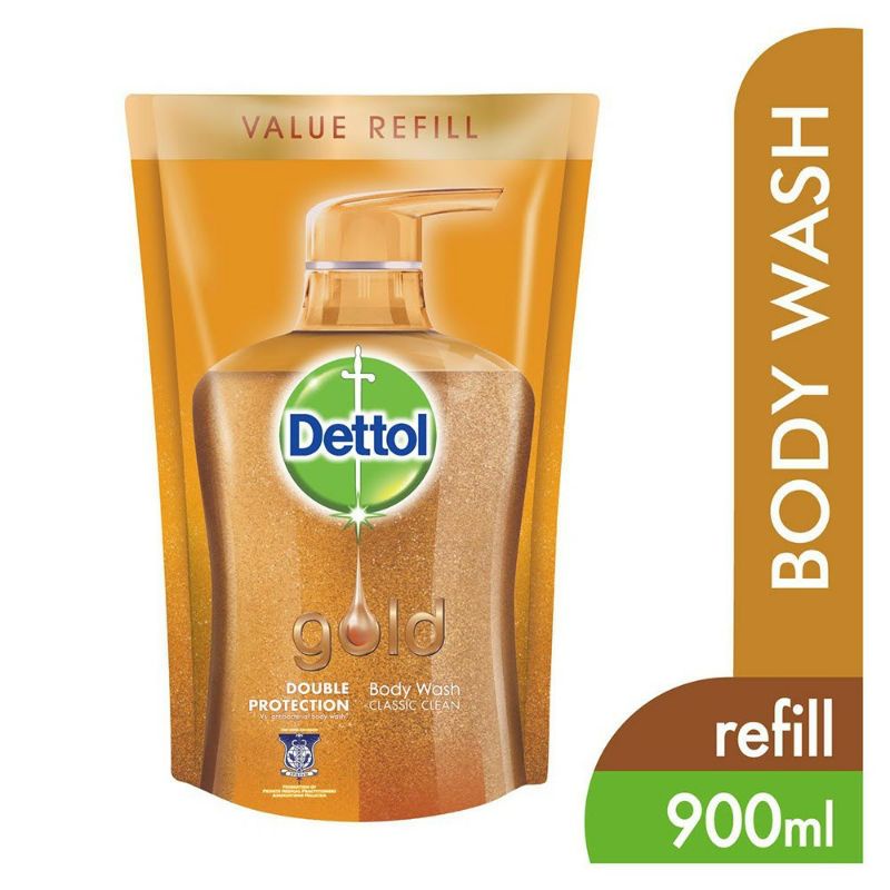 Jual dettol gold classic clean anti-bakterial bodywash 900ml | Shopee ...