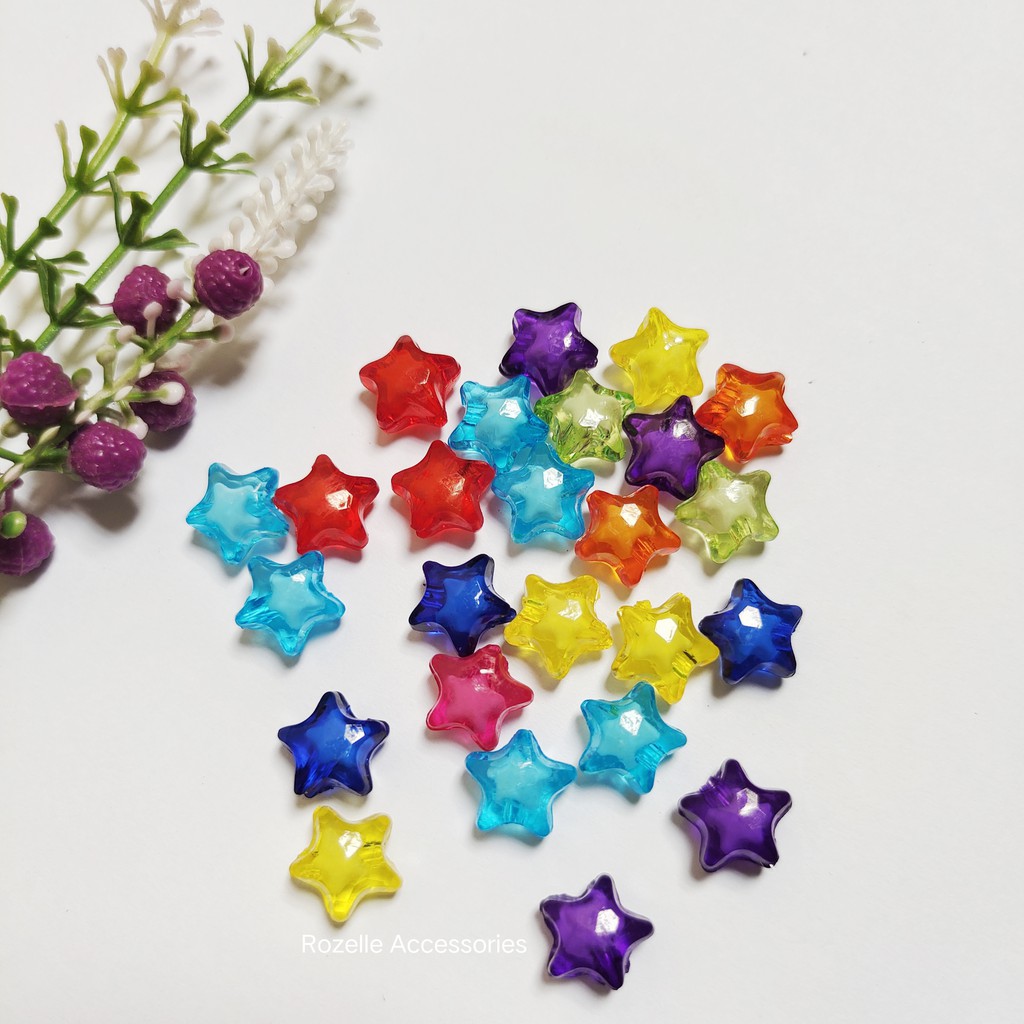 Jual 10gr MOTE MANIK BINTANG ISI TRANSPARAN(BAHAN MERONCE DAN KERAJINAN ...