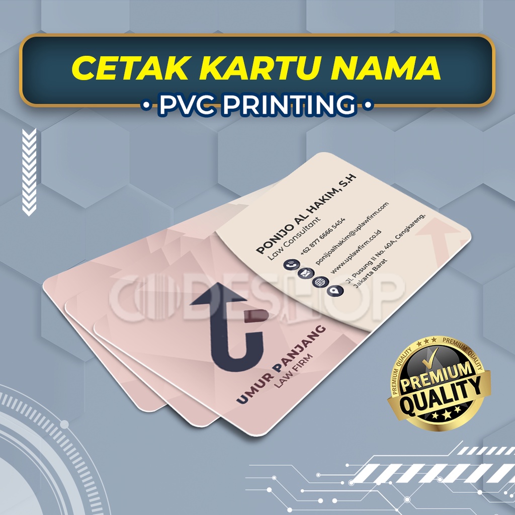 Jual Cetak Kartu Nama Plastik Custom 2 Sisi | Shopee Indonesia