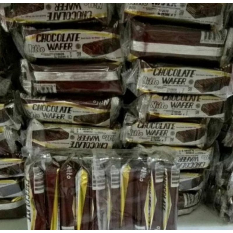 Jual Nitto chocolate wafer nissin (1 pack : isi 10 pcs) | Shopee Indonesia