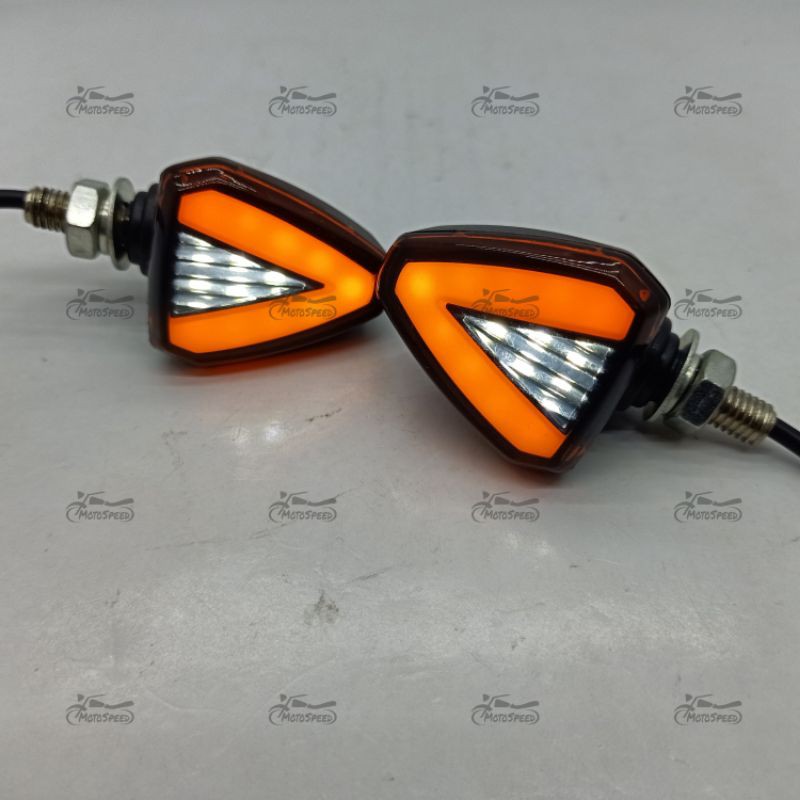 Jual Lampu Led Sein mini segitiga 2 warna/Lampu sen mini Segitiga 2 warna | Shopee Indonesia